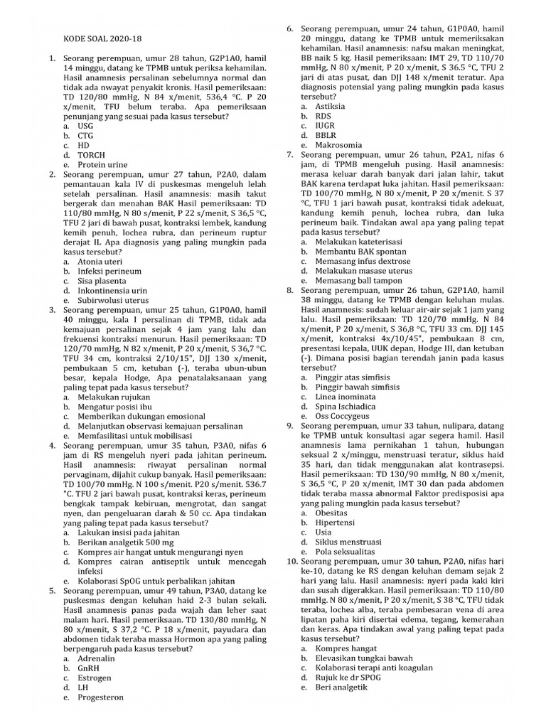 SOAL BUK 2020-18 | PDF