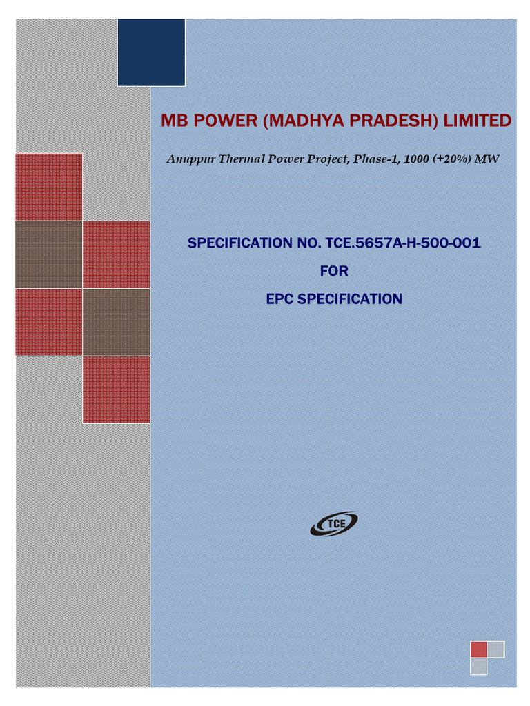 TCE - 60MW Thermal Power EPC Specification Volume VI | PDF ...