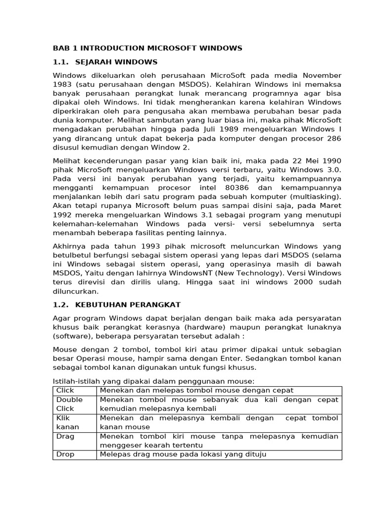 Bab 1 Introduction Microsoft Windows | PDF