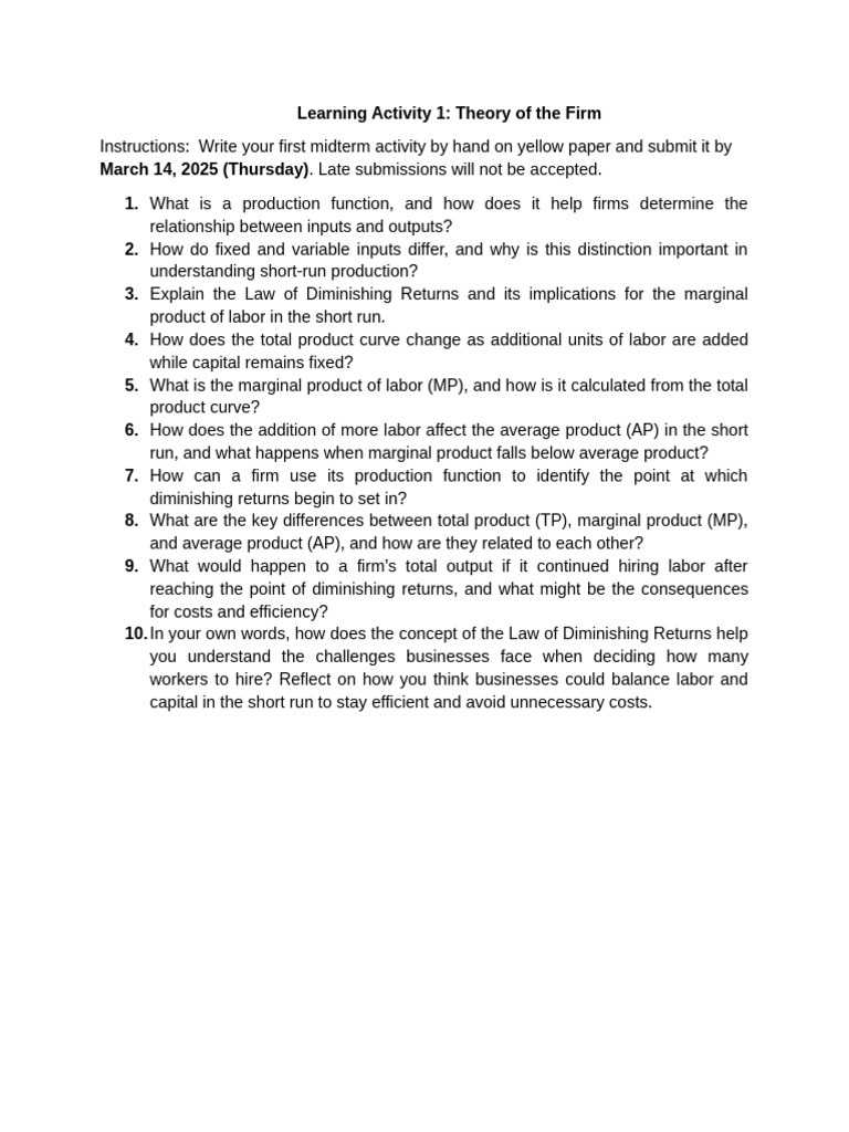 Learning Activity 1 1 | PDF