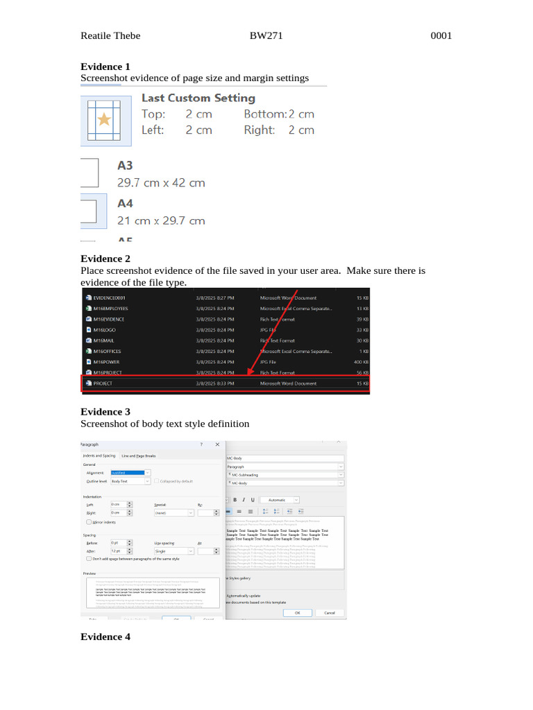 Database Evidence and Evaluation Screenshots | PDF