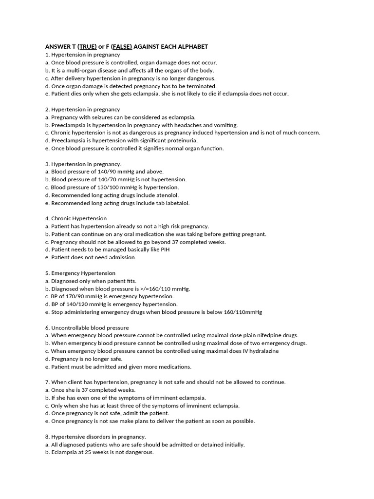 Section B Dr. Aduam Questions | PDF | Hypertension | Medical Specialties