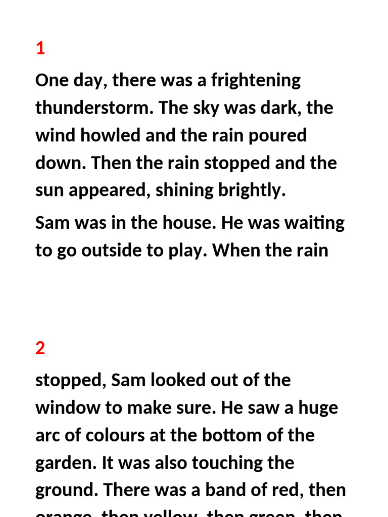 Sam and The Rainbow | PDF