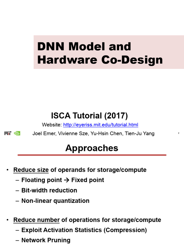 Tutorial On DNN 6 of 9 Network and Hardware Co Design | PDF | Computer ...