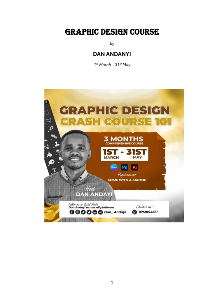 Graphic Design Course | PDF | Graphic Design | Adobe Photoshop