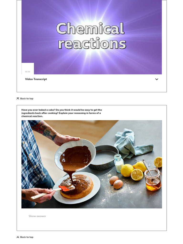 What is a Chemical Reaction - BBC Bitesize | PDF | Sodium Bicarbonate ...