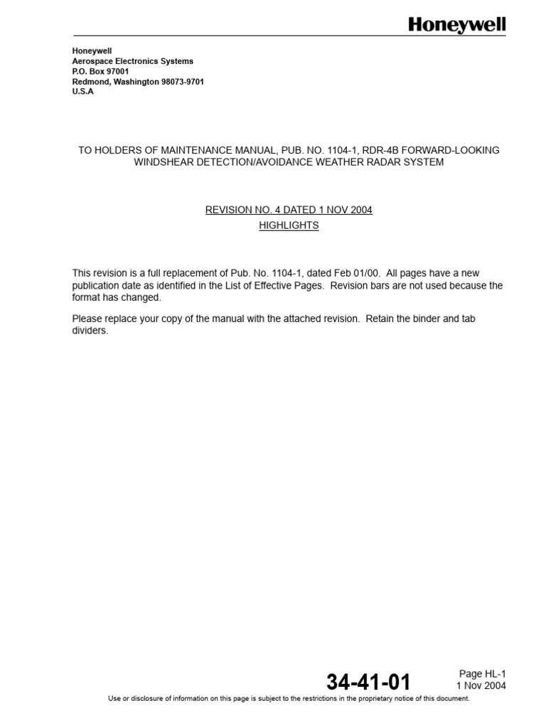 RDR-4B MM 34-41-01 | PDF | Radiation | Microwave