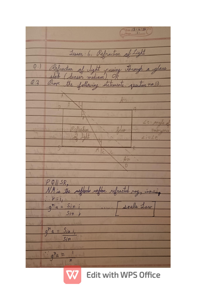 Lesson 6. Refraction of Light | PDF