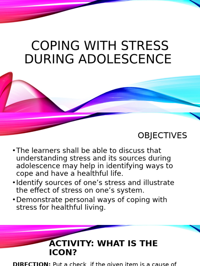 Week 7 8 Lesson 5 Perdev | PDF | Stress (Biology) | Adolescence