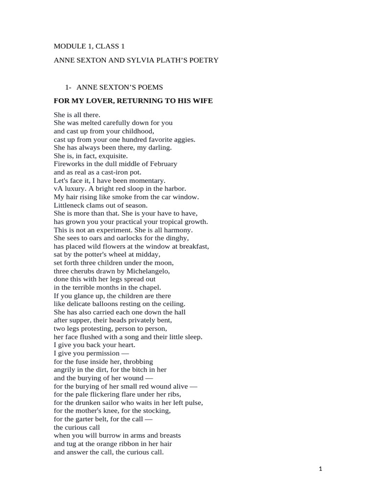 Aula 1 Modulo 1 Confessional Poetry | PDF