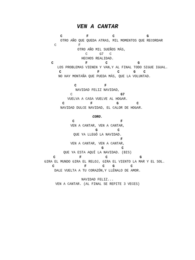 Ven A Cantar | PDF