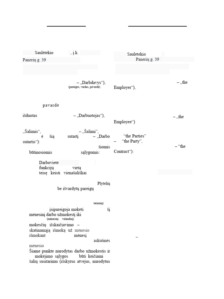 DARBO. Sutartis MUHAMMAD REHMAN | PDF