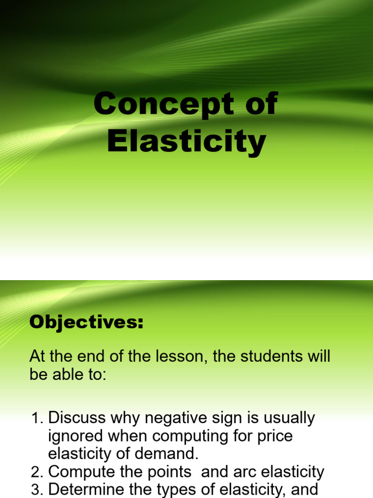 Chapter 3 - Concept of Elasticity | PDF | Elasticity (Economics) | Demand