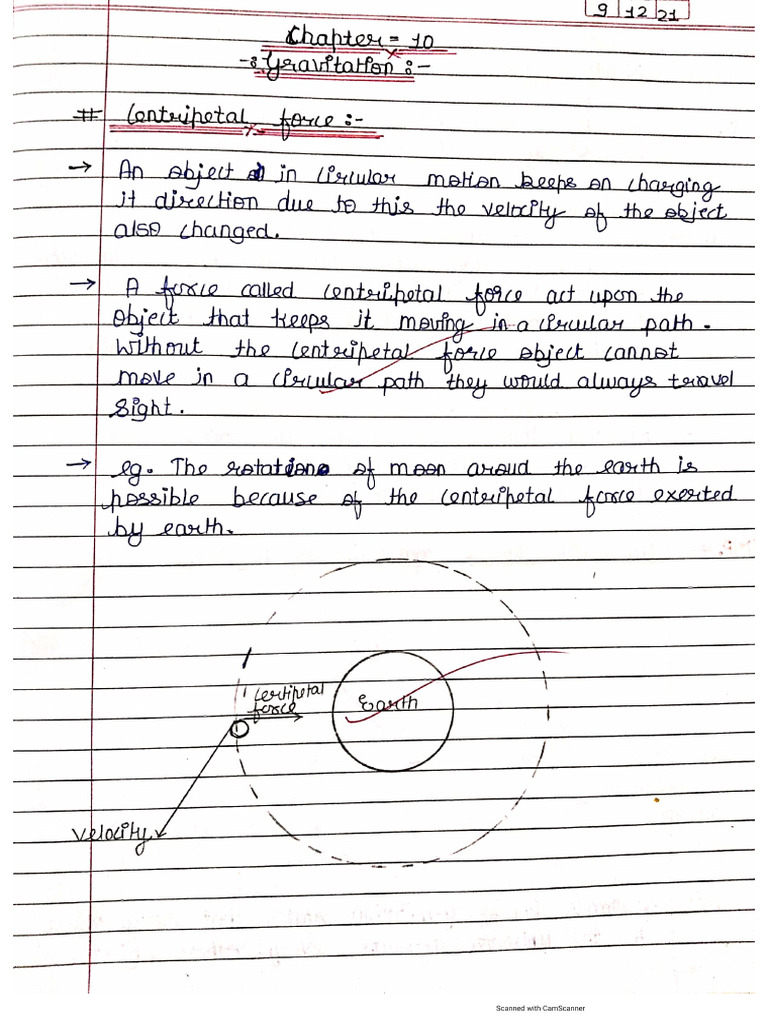Class 9 Science Chapter 10 Gravitation | PDF