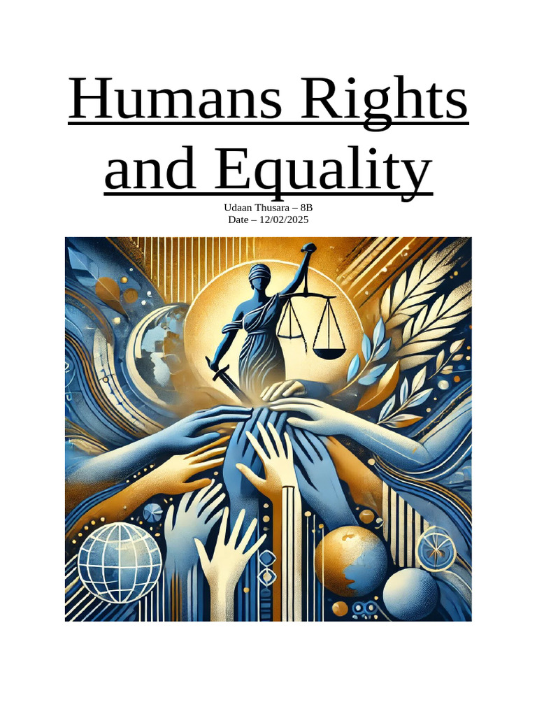 Humans Rights and Equality | PDF | Gender Studies | Gender Equality