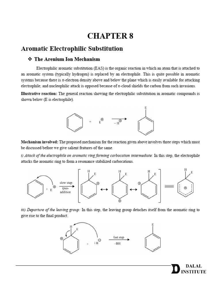 ATOOCV1-8-1-The-Arenium-Ion-Mechanism | PDF | Chemical Reactions ...