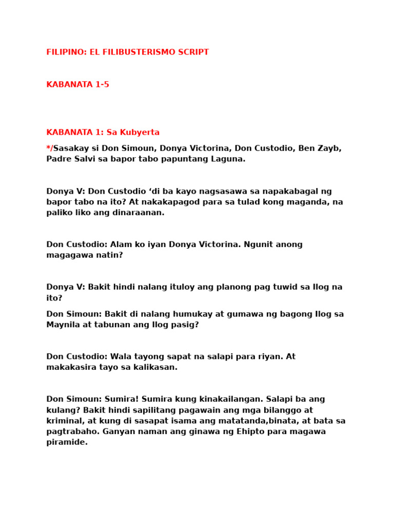 Kabanata 1 5. | PDF