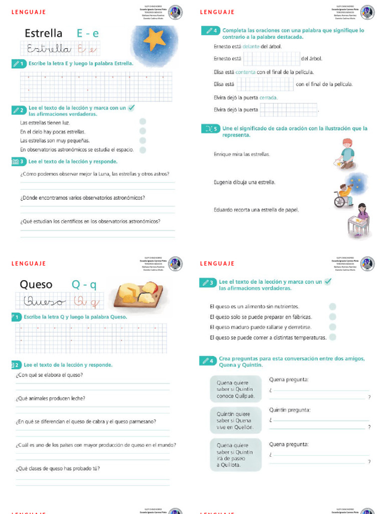 Unidad 0 Lenguaje 3ros | PDF