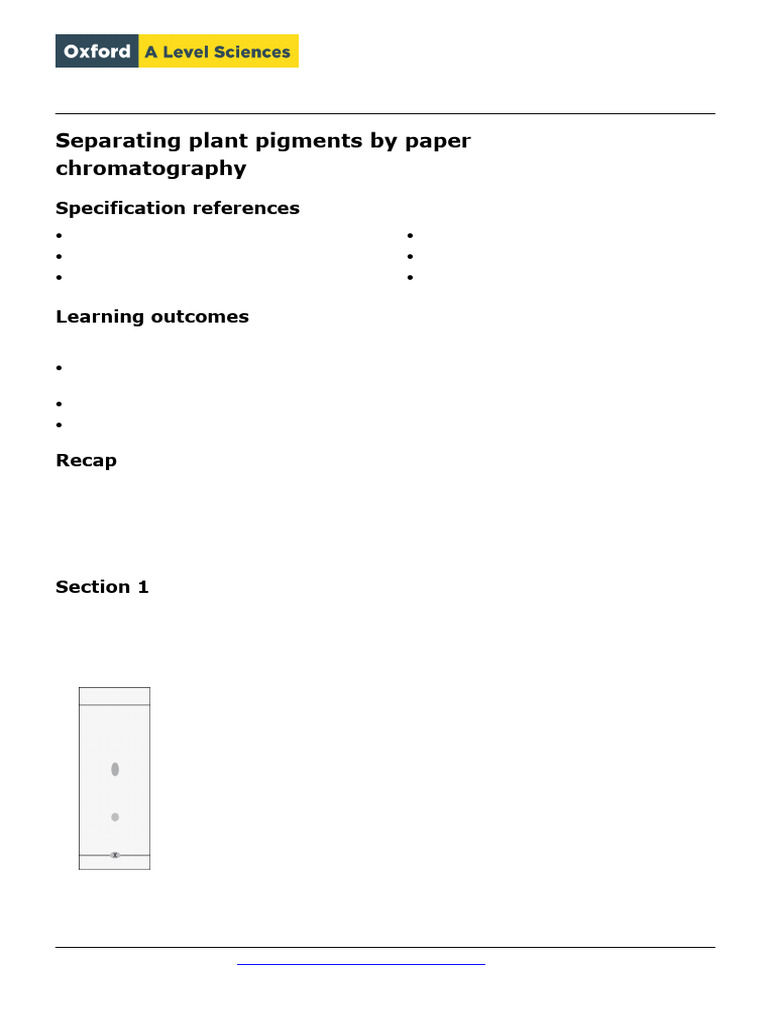 Kerboodle Chromatography | PDF | Biology