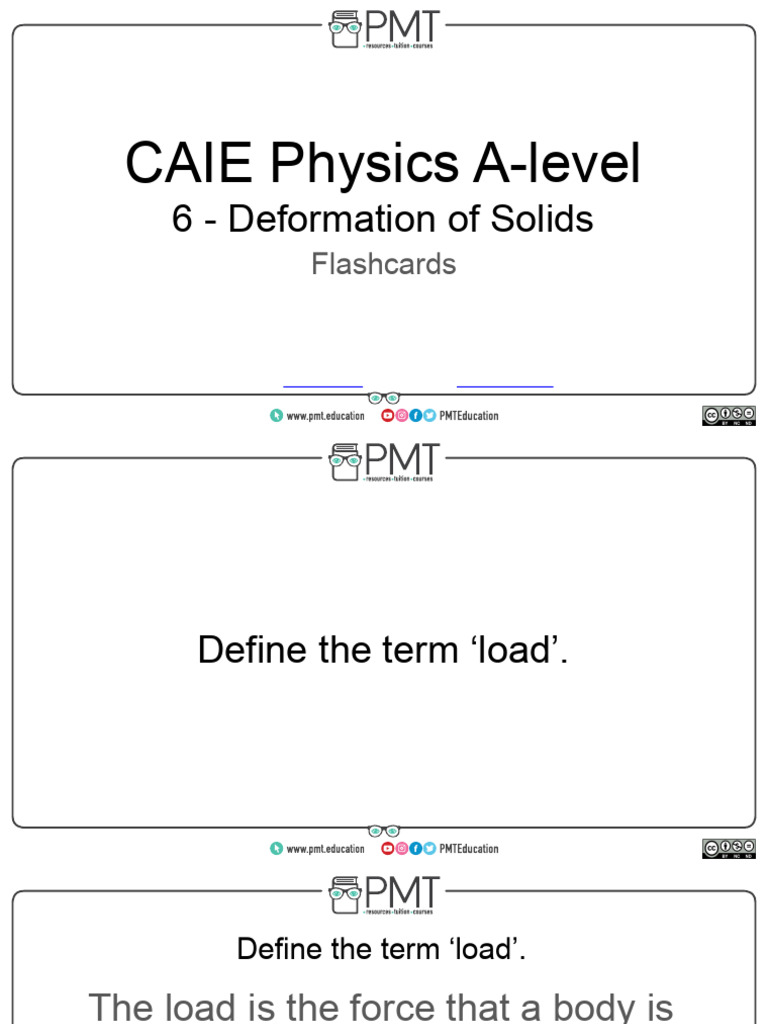 A-level Physics: Deformation of Solids | PDF | Deformation (Engineering) | Elasticity (Physics)