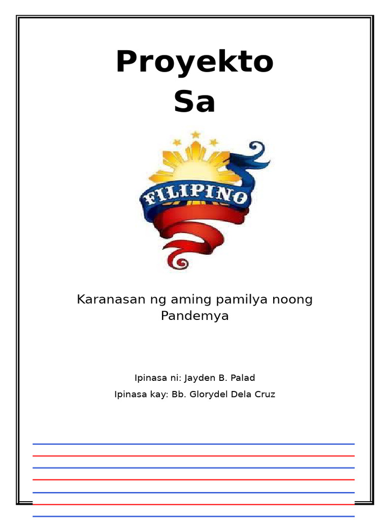 Proyekto Sa Filipino | PDF