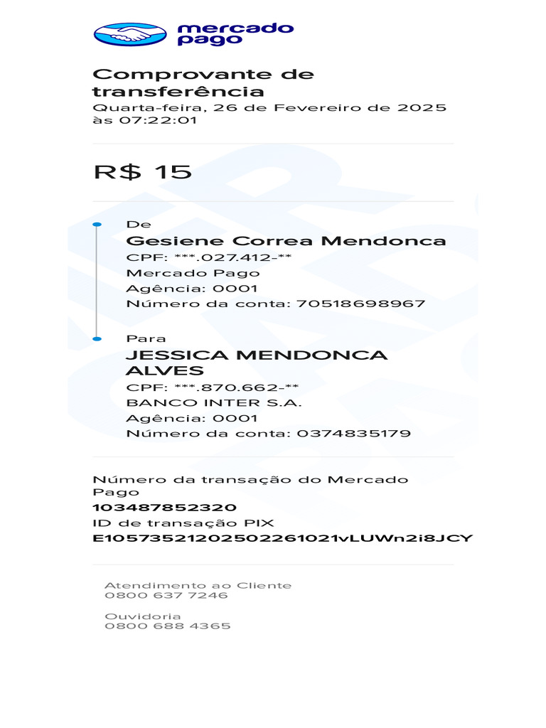 Mercadopago Comprovante 103487852320 | PDF