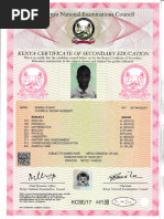 Kcse Certificate | PDF