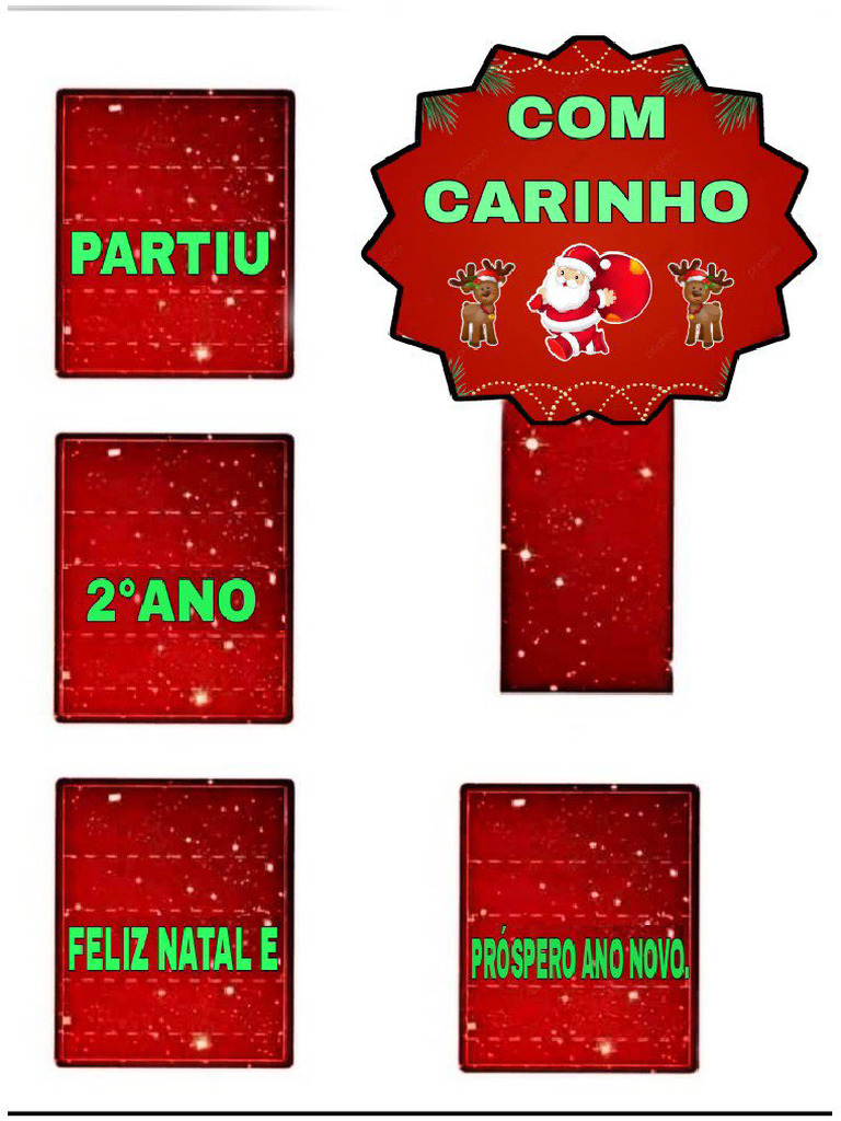 Plaquinhas e Cartão Mimo Bis 2 Ano | PDF