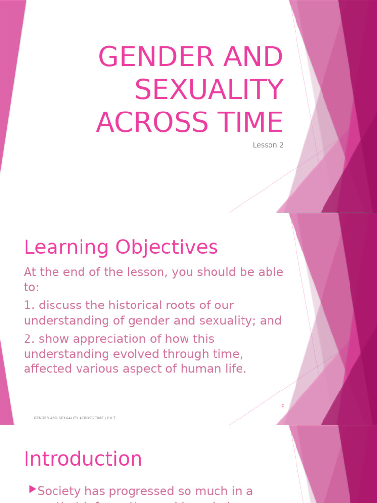 Lesson 2 Gender and Sexuality Across Time | PDF | Patriarchy | Woman
