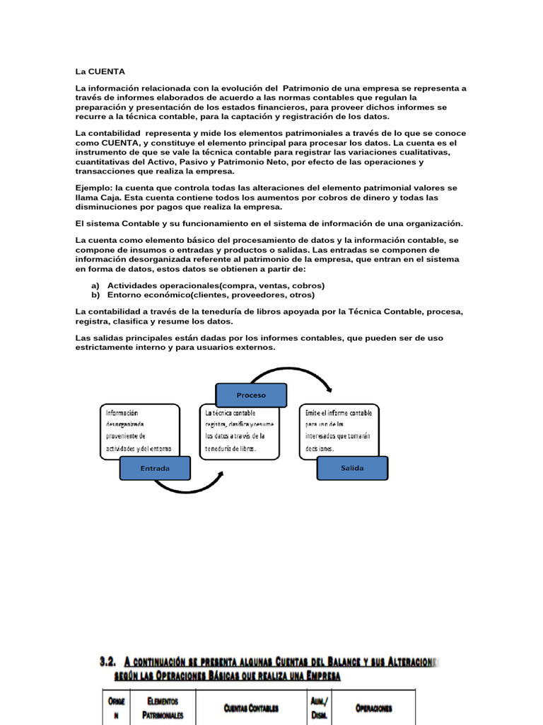 Estructura y Función de la Cuenta Contable | PDF | Contabilidad ...