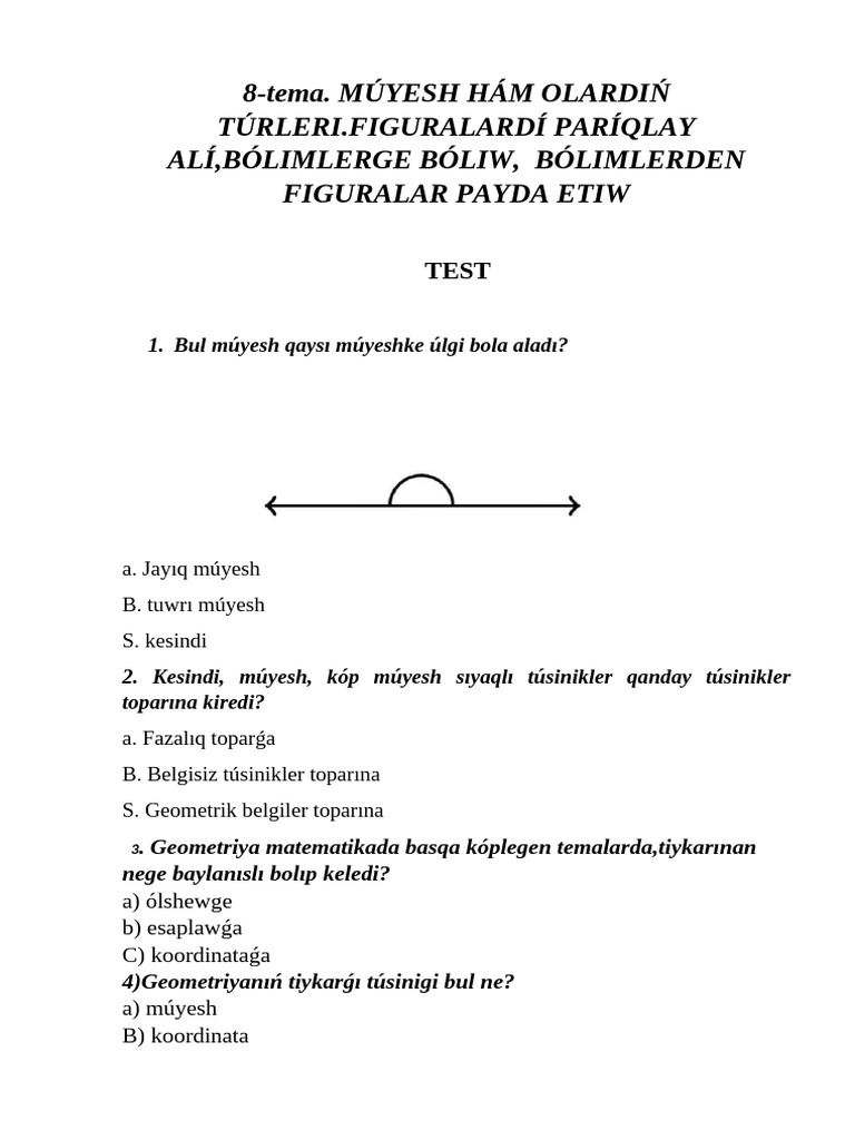 8-Tema Test Matem | PDF
