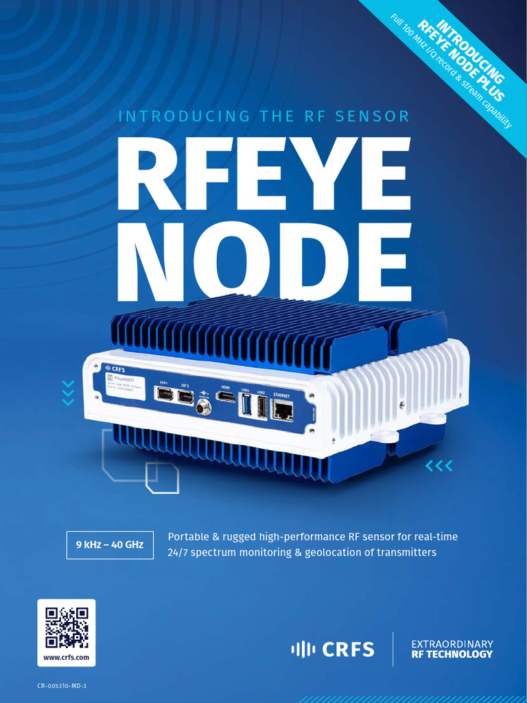 CR-005310-MD RF Sensor (RFeye Node) Brochure | PDF | Hertz | Solid ...