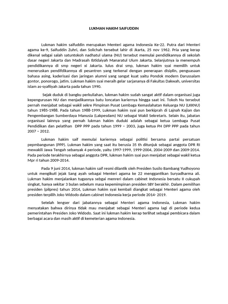 Lukman Hakim Syaifuddin | PDF