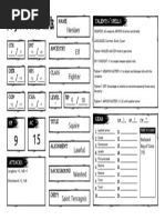 ShadowDark Character Sheet Fillable-1 | PDF