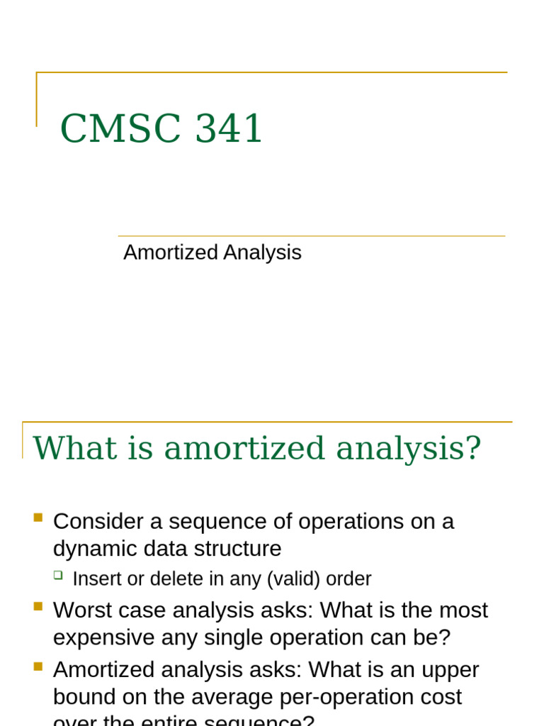 AmortizedAnalysis | PDF | Algorithms And Data Structures