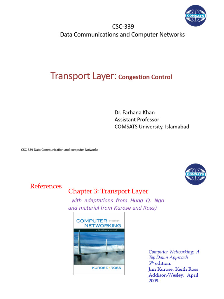 TCP and Congestion Control | PDF | Network Congestion | Transmission Control Protocol
