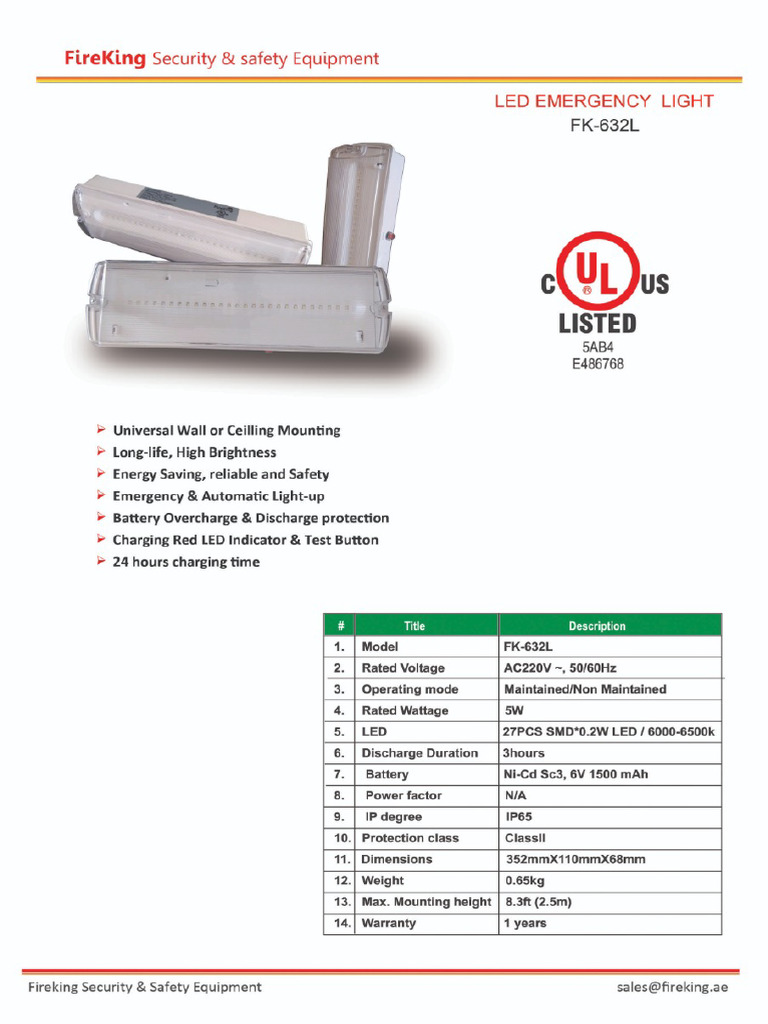 632L - LED EMERGENCY LIGHT (1) | PDF
