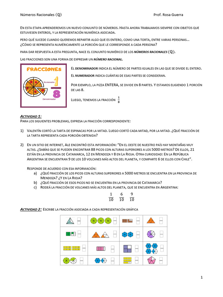 Introducción a Números Racionales | PDF | Número racional | Números