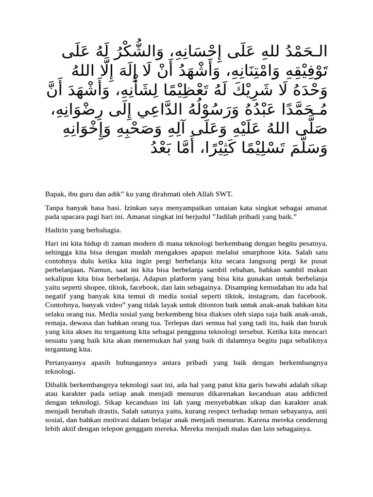 Menjadi Pribadi Yang Baik | PDF