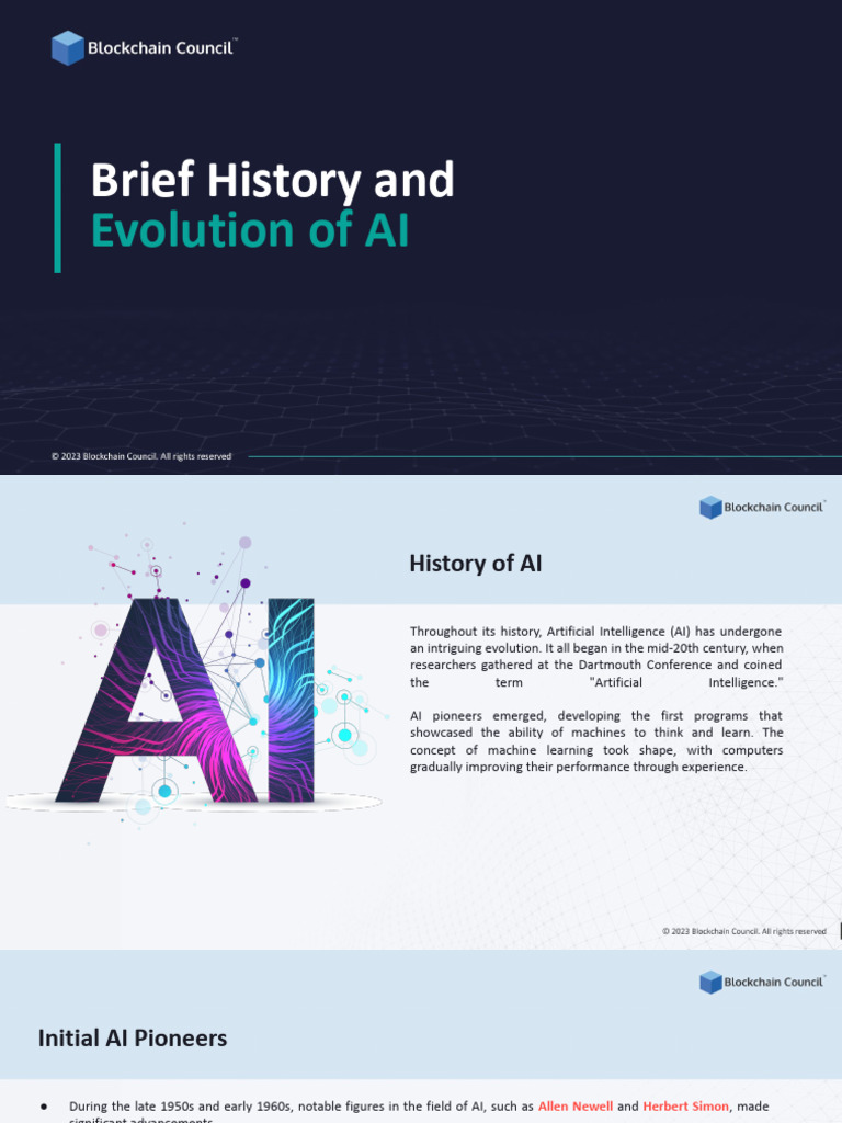 Evolution of Artificial Intelligence | PDF | Artificial Intelligence ...