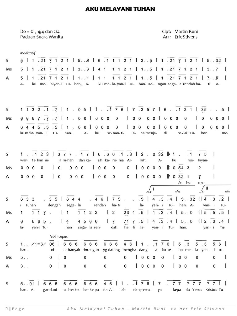 aku melayani tuhan | PDF