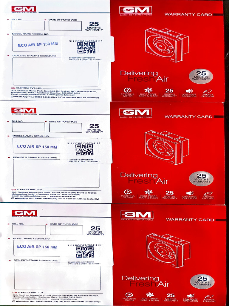 GM Exhaust Fans - Jan 2025 | PDF | Manufactured Goods | Electricity