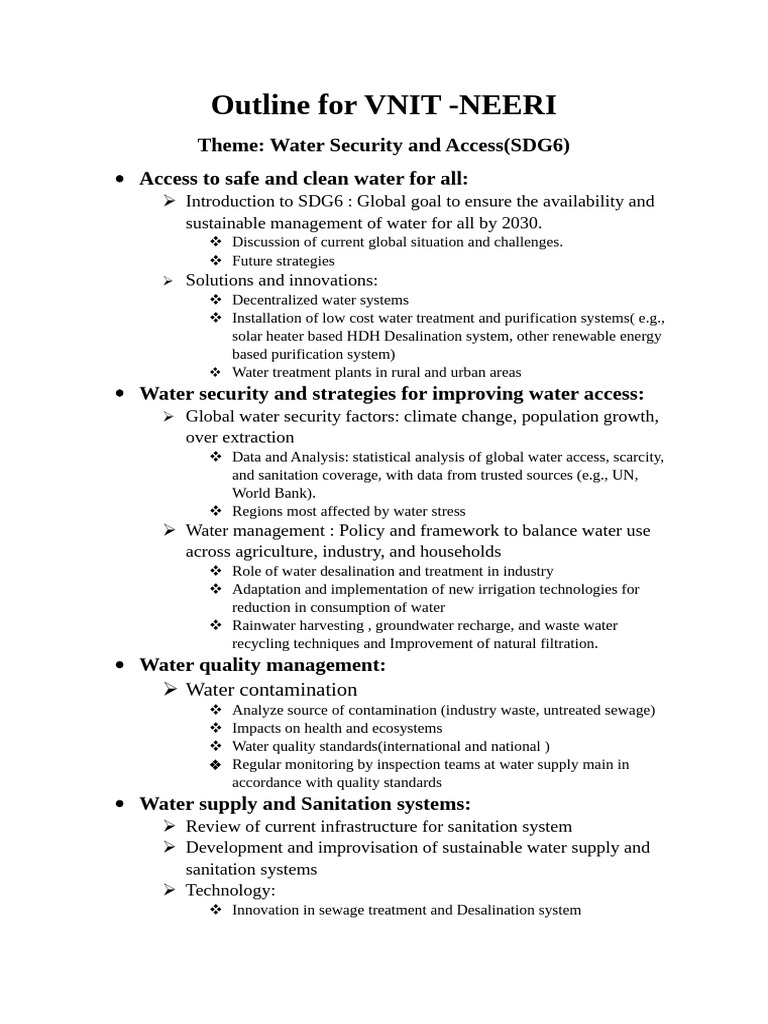 Water Security and Access | PDF