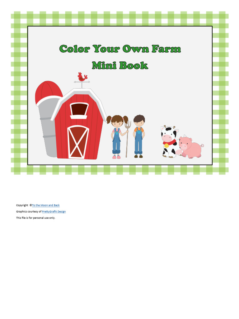 Color Your Own Farm Mini Book | PDF