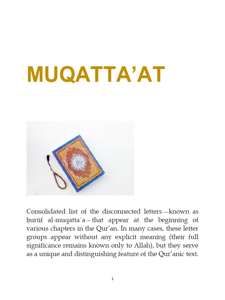 29 Disconnected Letters in Quran | PDF