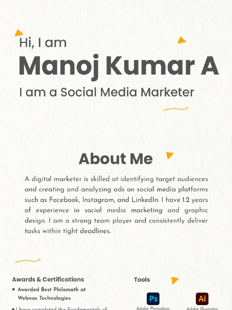 Manoj - Paid Social Media Portfolio 3 | PDF