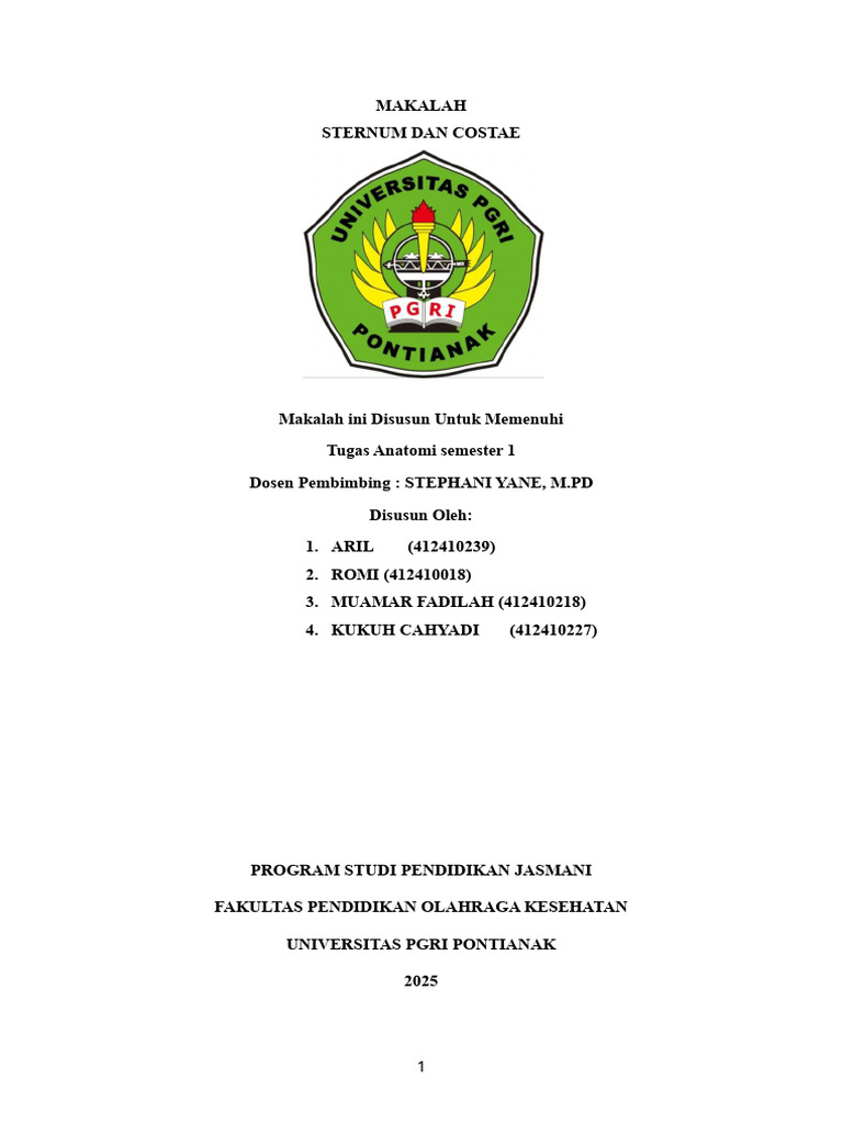 Anatomi Sternum dan Costae Manusia | PDF