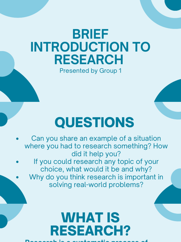 Introduction to Research Fundamentals | PDF | Qualitative Research ...