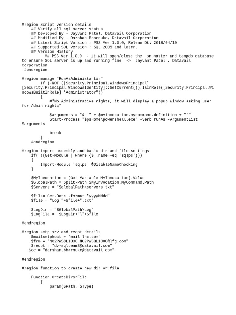 Powershell Cluster Verification | PDF | Microsoft Sql Server | Computer File