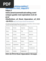 Icd Pcs-Root Operations | PDF | Medical Specialties | Clinical Medicine